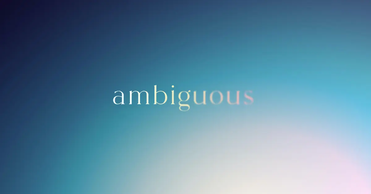 About | ambiguous
